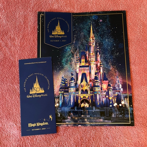 Disney | Other | Walt Disney World 5th Anniversary Poster And Guide Map ...